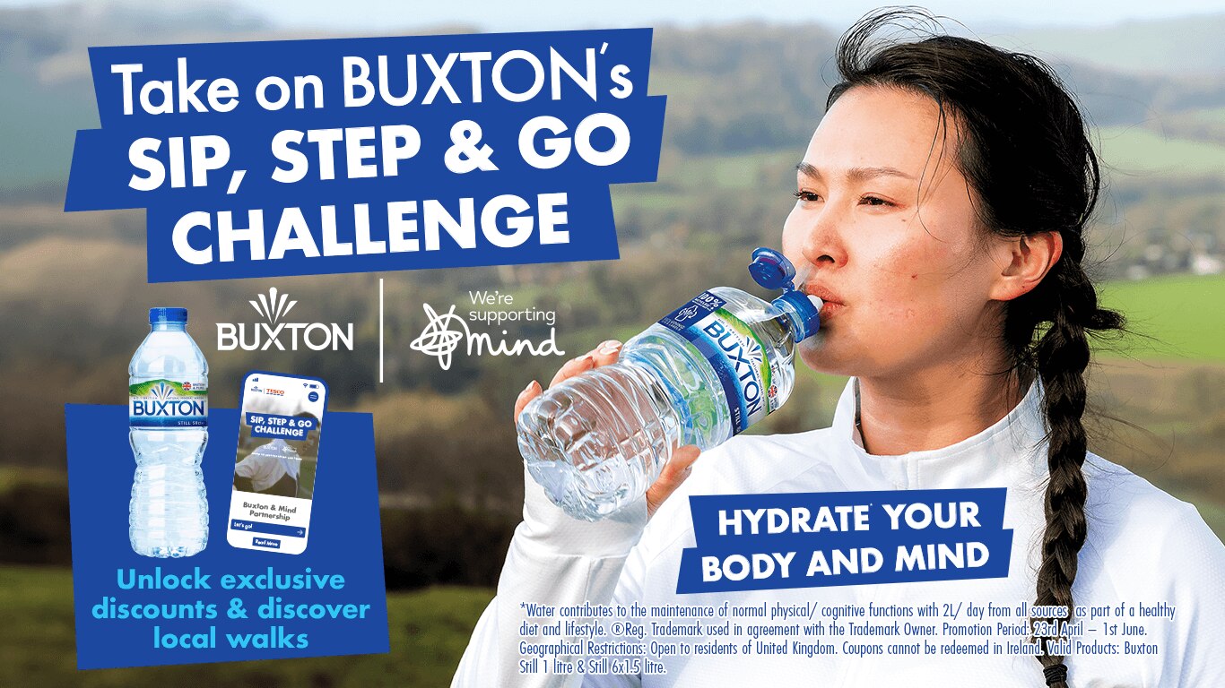Join Buxton's Sip Step Go Challenge | Buxton